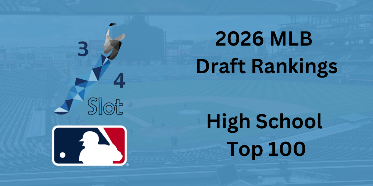 2026 MLB Draft Rankings: HS Top 100 - THREE QUARTER SLOT
